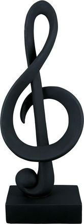 Gilde Gilde Poly Notenschlüssel Matt schwar VE 2 Dekorative Figuren, weiß, einzigartig