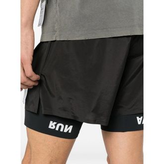 SATISFY Layered Technical Running Shorts - Black