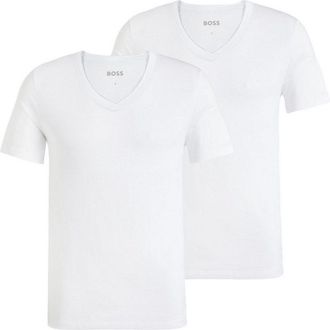 BOSS T-Shirt T-Shirt 2P ComfortS mit gesticktem Ton-in-Ton Logo