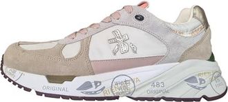 Premiata Chaussures Sneakers Femme en daim et Toile MASED_7397 Beige-Rose, Beige rose, 37 EU