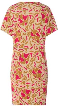 Hanro Robe de nuit imprim&eacute;e en coton m&eacute;lang&eacute;