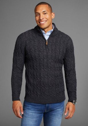 DELMAO Troyer Bis Gr&ouml;&szlig;e 3XL mit Zopfmuster