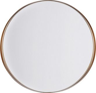 Beliani Stilvoller Spiegel rund Metall 40 x 40 cm Kupfer Piney