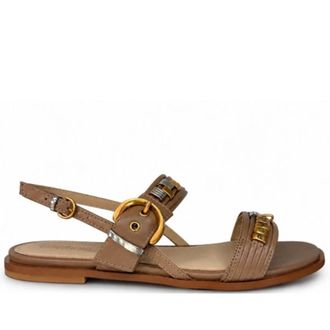 Pinko Pinko, Femme, Chaussures, Brun, Taille: 40 EU Sandale Plate