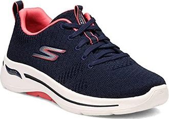 Skechers Femme Go Walk Arch Fit Unify Sneakers, Bleu Marine Corail, 43 EU