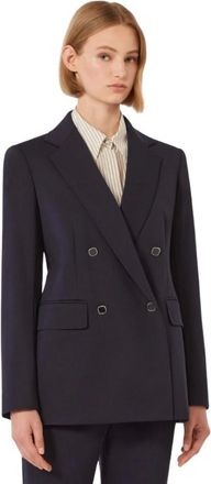 Max Mara Femme, Vestes, Bleu, Taille: 40 FR Riviera Blazer