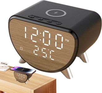 Generic Radio Wecker - drahtloser Ladeger&auml;t | Ladeanschluss mit Temperaturanzeige | Multifunktionale Digitale Uhr Ladeger&auml;te Nachtschlaf Hilfe f&uuml;r Freunde Lie