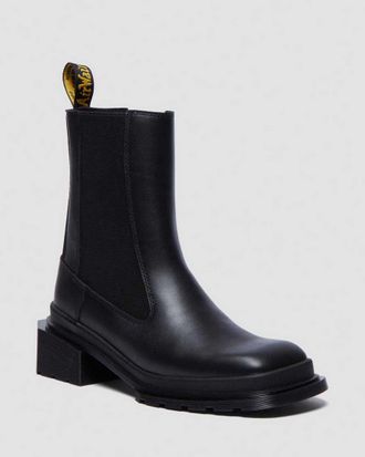 Dr. Martens Maybole Leder Chelsea Stiefel Mit Eckiger Zehenpartie Schuhe in Schwarz, Gr&ouml;&szlig;e: 36