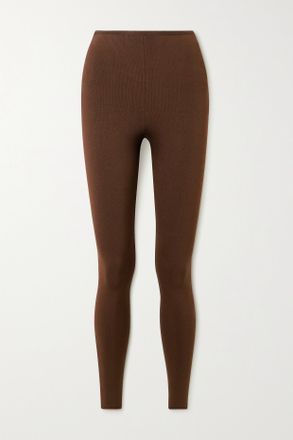 FFORME Legging En Soie Biologique M&eacute;lang&eacute;e Anya - Net Sustain - Marron