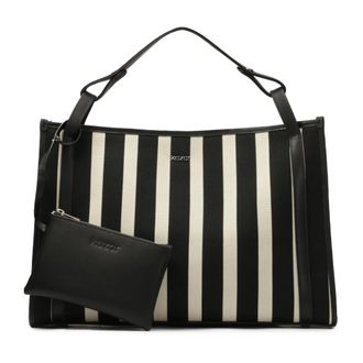 Kazar Gro&szlig;e gestreifte Tragetasche - - Bags - Damen - Schwarzk - ONE SIZE