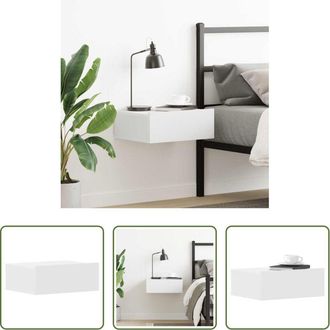 vidaXL vidaXL Holz Nachttisch - H&auml;ngender Nachttisch Wei&szlig; 40x30x15 cm Holzwerkstoff
