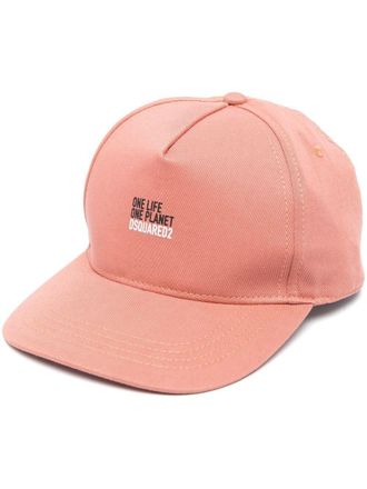 Dsquared2 casquette &agrave; design ajustable - Rose