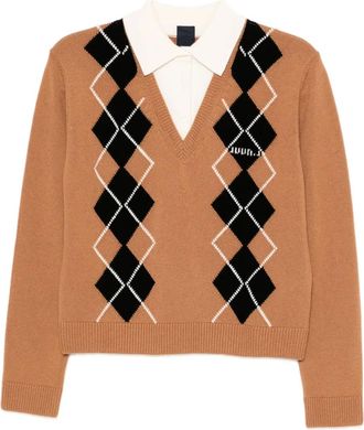 Juun.J polo à design superposé - Marron