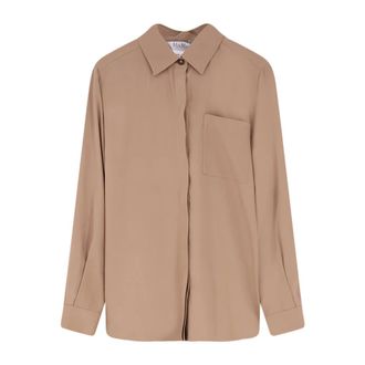 Max Mara Femme, Blouses et Chemises, Brun, Taille: 34 FR Mxmsiamese Silk Shirt