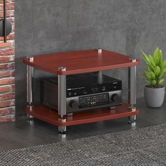 Generic HiFi Regal 4-stufiges Stereo-St&auml;nder, HiFi-Lautsprechergeh&auml;use Mit Vibrationsd&auml;mpfung, Modernes Stereo-Rack Aus Holz for Gaming, Besprechungsr&auml;ume, Wo