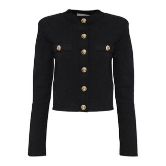 Balmain Strickjacke mit Schulterpolstern - - Knitwear - Damen - Schwarzk - M