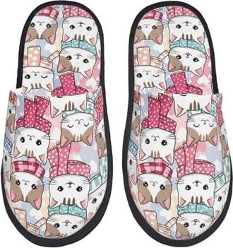 Generic Antid&eacute;rapant Hiver Pantoufles Chat dhiver mignon Chaussures de Maison Chaud Chaussons dint&eacute;rieur pour Int&eacute;rieur Maison Hiver L