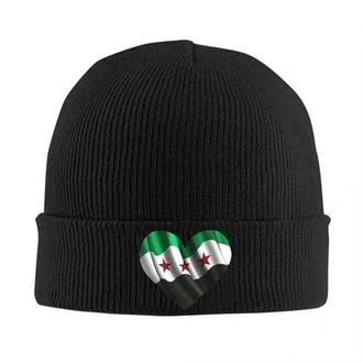 Generic Casquettes de Baseball masculines, Drapeau syrien Coeur, Casquettes tricot&eacute;es Amoureux de Syrie, Bonnet dHiver pour Hommes, Bonnet en Melon Hip-hop