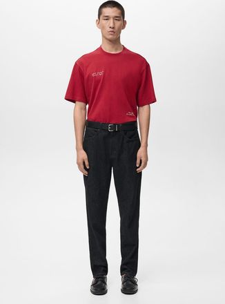Mango T-shirt goah-h rouge - Homme - XL - MANGO MAN