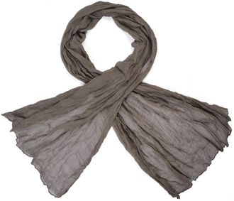 Miobo Loop Schal Crinkle Schal Halstuch Unifarbe 70 x 180cm Fr&uuml;hling Sommer Herbst Offen Anthrazit