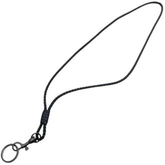 Bottega Veneta unisex, Pre-owned, Noir, Taille: ONE Size Porte-cl&eacute;s en cuir Pre-owned