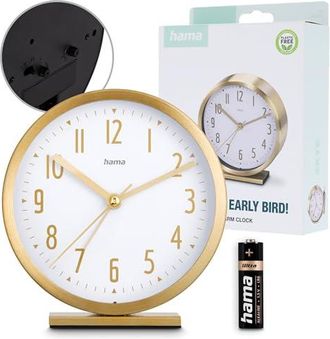 Hama Réveil Skye, sans tic-tac, doré