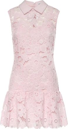 Self Portrait Femme, Robes, Rose, Taille: 40 FR Lace Collared Mini Dress
