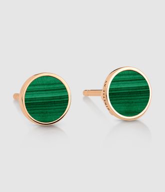 Ginette NY Boucles doreilles Ever Disc Malachite Or Rose
