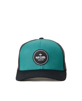 Rip Curl Curve Peak Casquette de camionneur structur&eacute;e en maille snapback pour homme, r&eacute;glable, Noir/Bleu Routine Automne, Taille unique