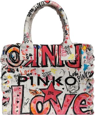 Pinko Pinko, Femme, Sacs, Multicolore, Taille: ONE Size Beach Shopper Canvas