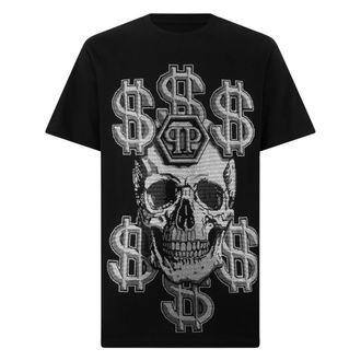 Philipp Plein Homme, Tops, Noir, Taille: 2XL T-Chemises