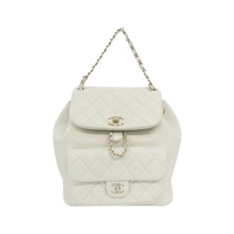 Chanel Pre-owned Vintage Backpack - - Pre-owned - Damen - Wei&szlig; - ONE SIZE