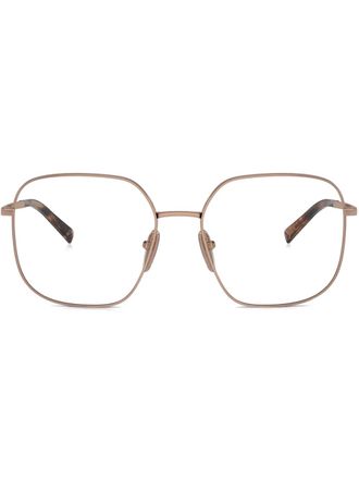 Prada Brille mit eckigem Gestell - Gold
