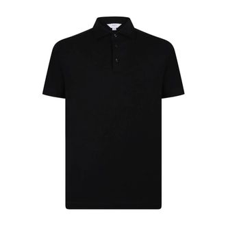 Malo Homme, Tops, Noir, Taille: 2XL Polo en Coton Stretch