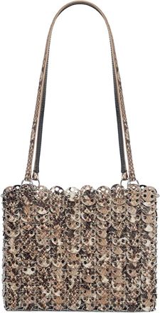 Paco Rabanne sac flip 1969 à effet peau de python - Argent