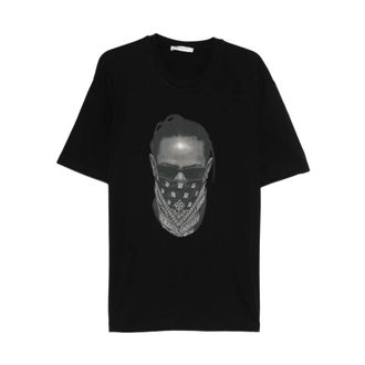 Ih Nom Uh Nit T-Shirt mit Masken-Print - - Tops - Herren - Schwarzk - 2XL
