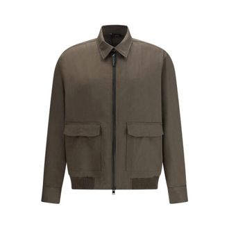 Brioni Wollmantel in voller L&auml;nge - - Jackets - Herren - Braun - S