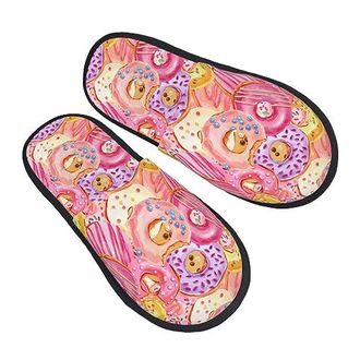 Generic Pantoufle Maison Motif En Forme De Beignet Chaudes Pantoufles Doux Chaussons Maison Antid&eacute;rapantes Hiver Chaussures Chaudes Pour H&ocirc;tels Maison Chambre