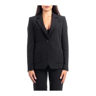 Seventy Ein-Knopf-Jacke mit Aufgesetzten Taschen - - Jackets - Damen - Schwarzk - L