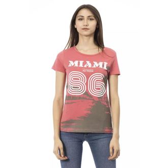 Trussardi Femme, Tops, Rose, Taille: 44 FR Action Short Sleeve T-shirt