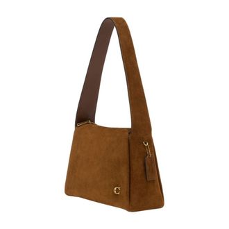 Coach Womens Shoulder Bag Brown Calfskin