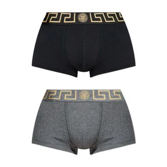 Versace Homme, Sous-vêtements, Noir, Taille: S Sous-vêtement en coton stretch avec ceinture logo