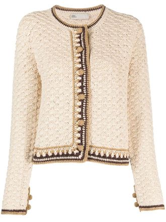 Tory Burch Cardigan mit rundem Ausschnitt - Nude