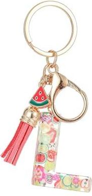 Generic Porte-cl&eacute;s en r&eacute;sine avec 26 lettres et pampille past&egrave;que Sifflet cr&eacute;atif Dragonne, l, taille unique