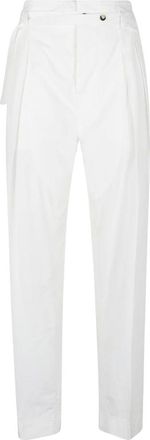 Bottega Veneta Pantalon droit en coton compact - Femme - Pantalons - Blanc - Taille: 34 FR