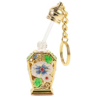 Lurrose Nachfüllbare Vintage Parfümflasche aus Glas mit Elegantem Kronendesign Tragbar für Ätherische Öle und Reise Langlebig und Luxuriös durch Zinklegierung