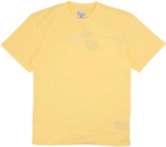 Karl Kani Gelbes Crew Neck Tee Regular Fit - - Tops - Herren - Gelb - XL