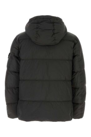 Stone Island Mens Graphite Nylon Down Jacket Grey Piumini