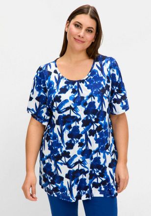 Sheego T-Shirt T-Shirt. mit kurzen Flügelärmeln, in A-Linie