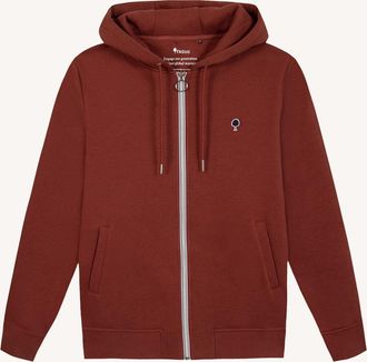 Faguo Sweat zipp&eacute; bordeaux coton - MESNIL